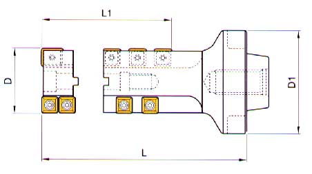 Macro21 Co. HELICAL CUTTER HMC(WM MODULAR SHANK type)