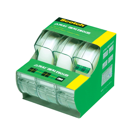 Macro21 Co. 3M 스카치 매직테이프 3개 1셋트(#122-3 (18mmx16m))[3M0577]